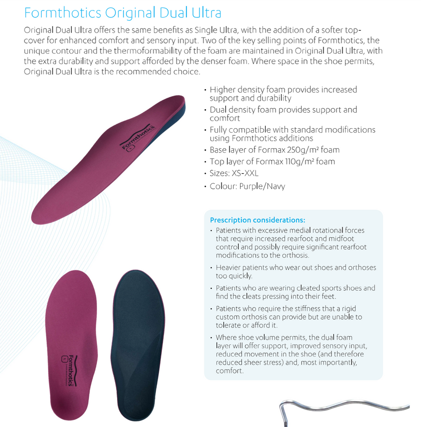 FORMTHOTICS ORIGINAL DUAL ULTRA ORTHOTICS – Whiteley AllCare