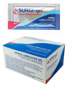SURGIGEL PLUS LUBRICATING GEL STERILE 3ML SACHET BOX OF 144 – Whiteley ...