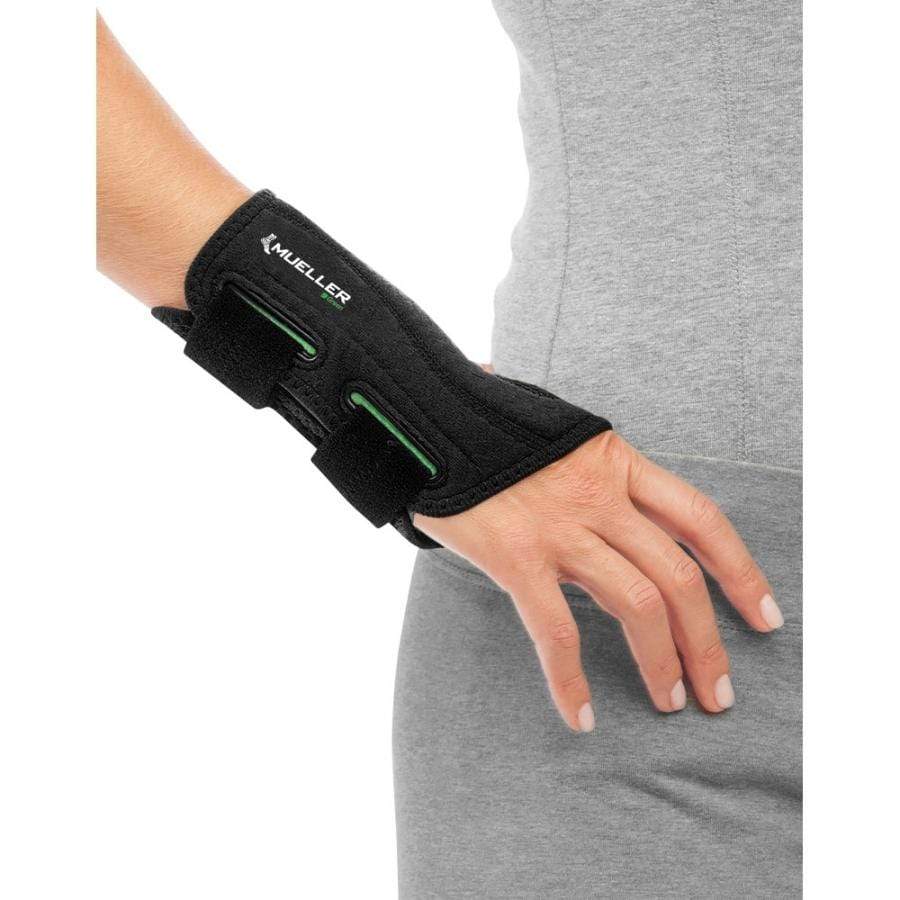MUE8627 BREATHABLE GREEN FITTED WRIST BRACE WITH PALMAR SPLINT ...