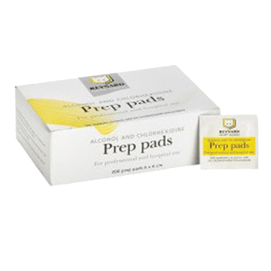 PREP PADS CHLORHEXIDINE AND ALCOHOL 6 x 6CM 200 PADS – Whiteley AllCare